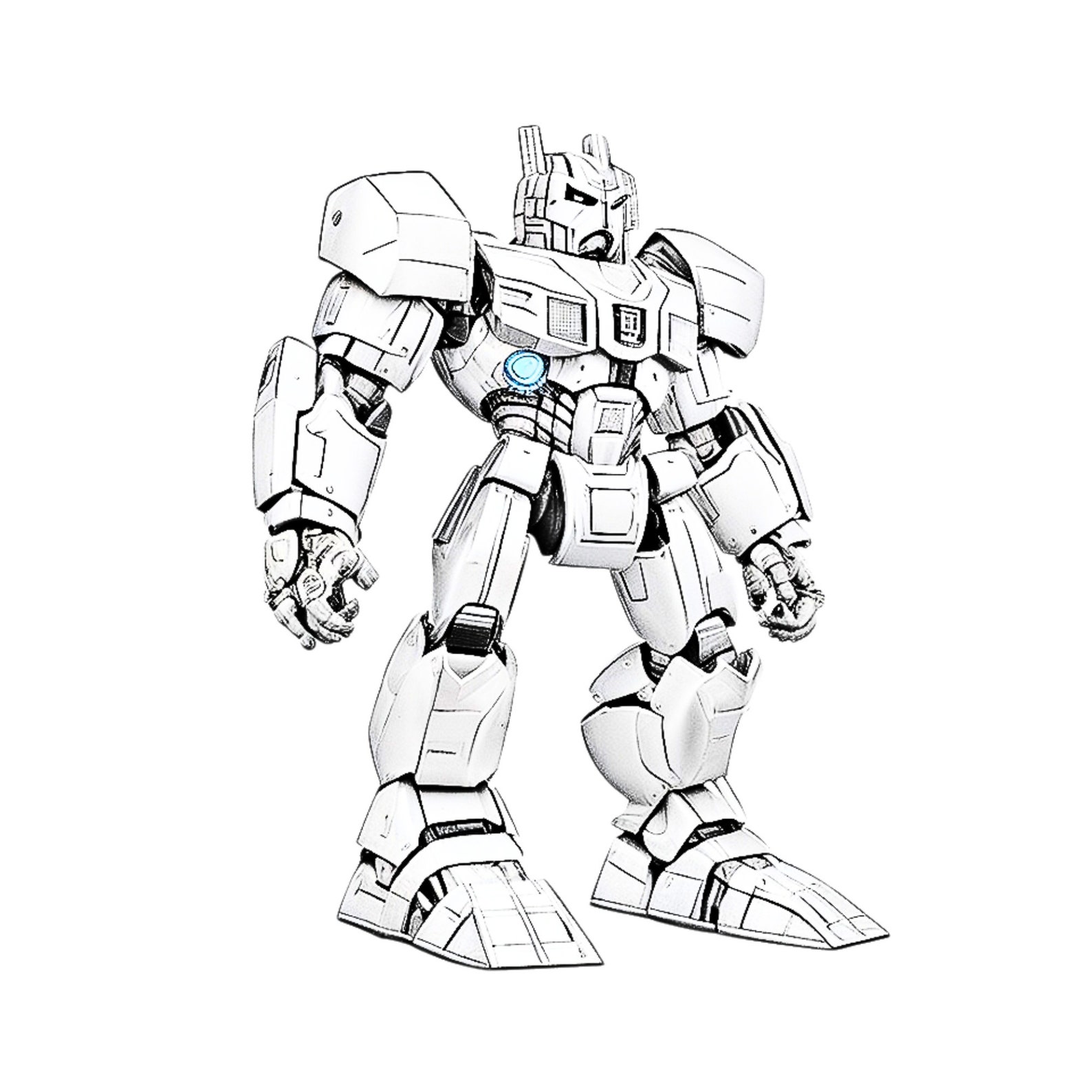 Robot Coloring Pages for Kids: 22 Copy Mecha Printable Pages, Instant ...