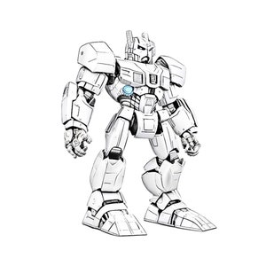 Robot Coloring Pages for Kids: 22 Copy Mecha Printable Pages, Instant ...