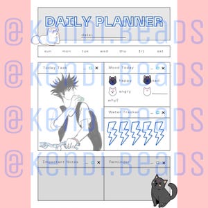 JUJUTSU KAISEN Anime Themed Printable Digital Planners and Notepad ...