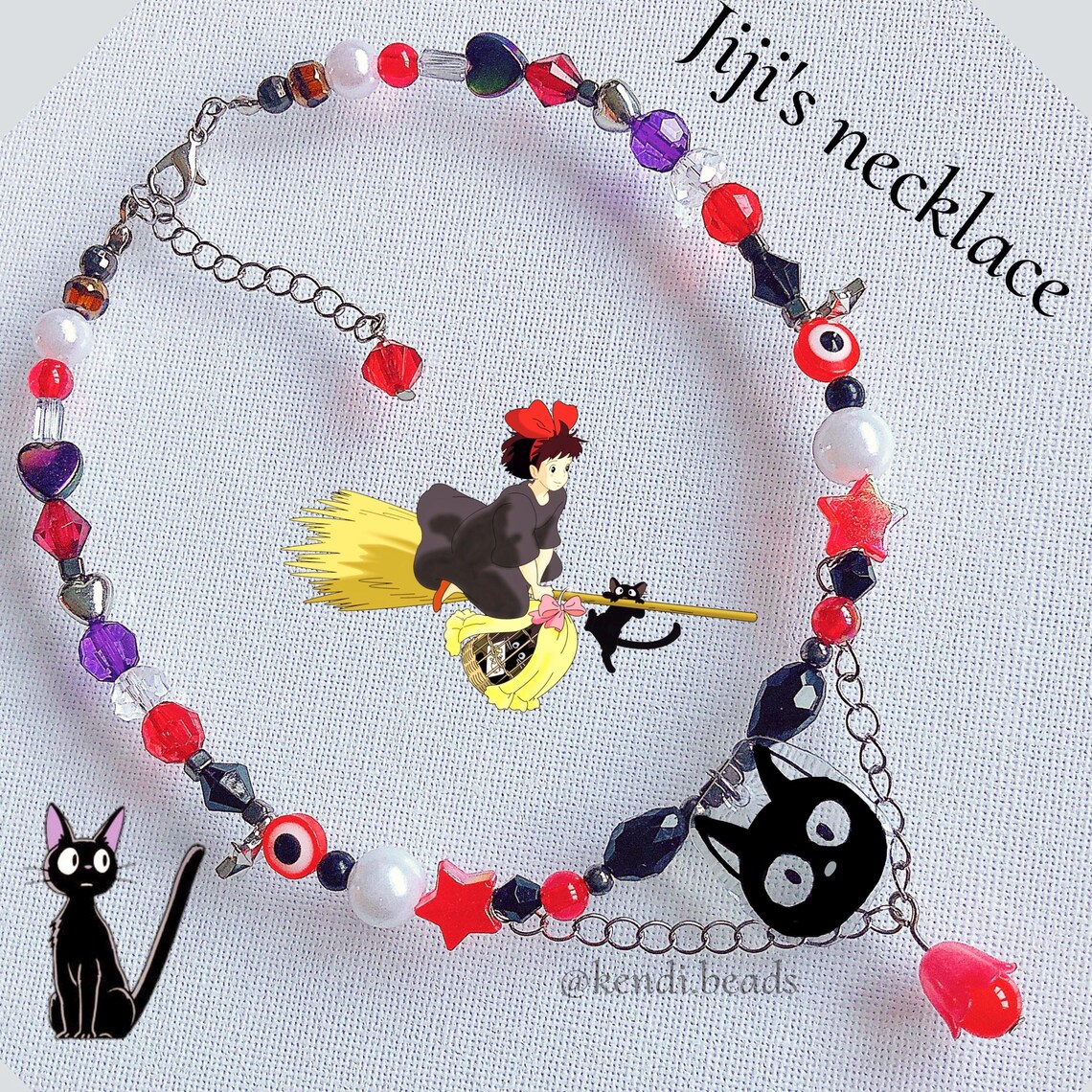 Studio Ghibli Kikis Delivery Service Inspired Beaded Necklace Bracelet ...