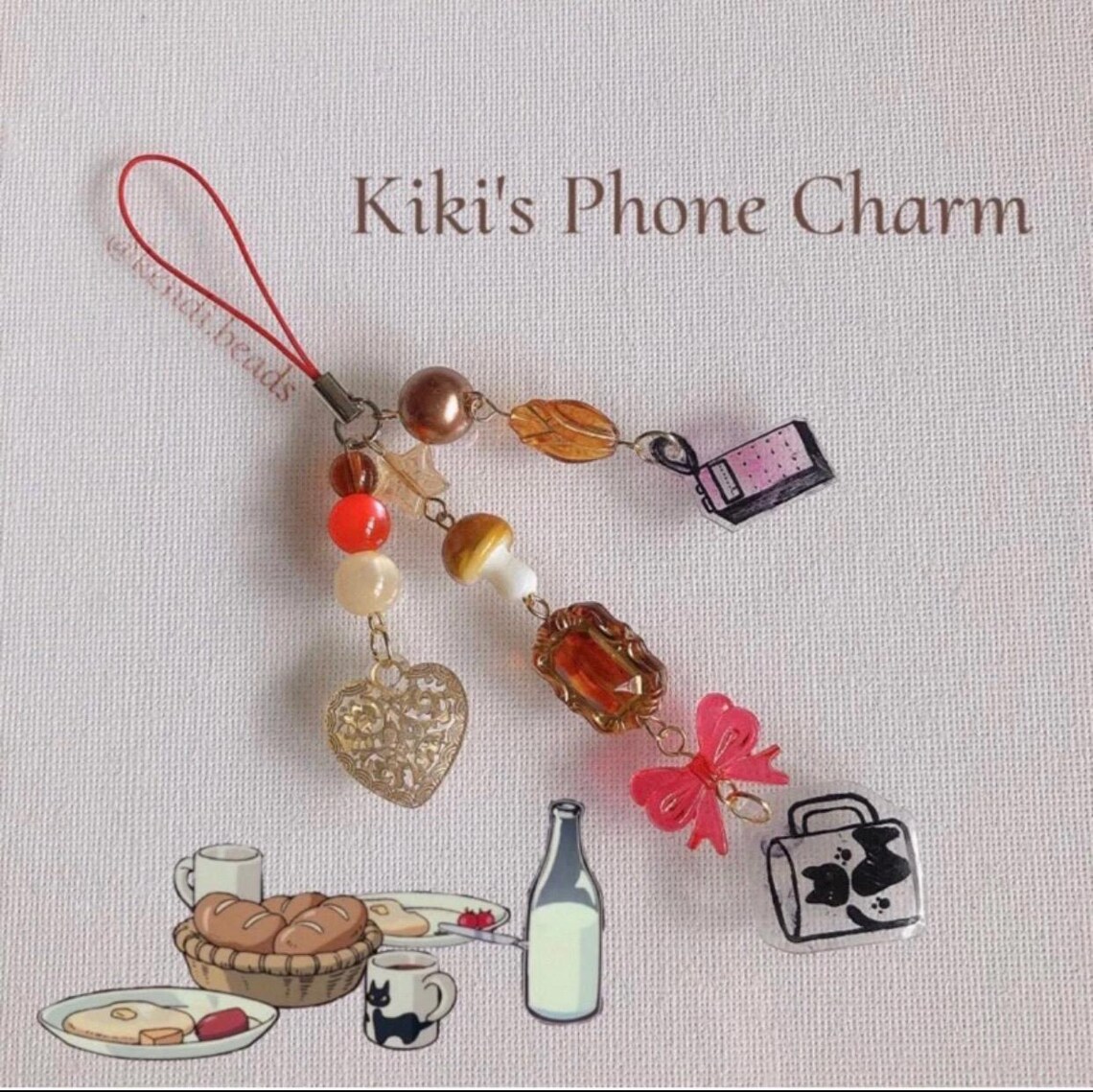 Studio Ghibli Kikis Delivery Service Inspired Beaded Necklace Bracelet ...