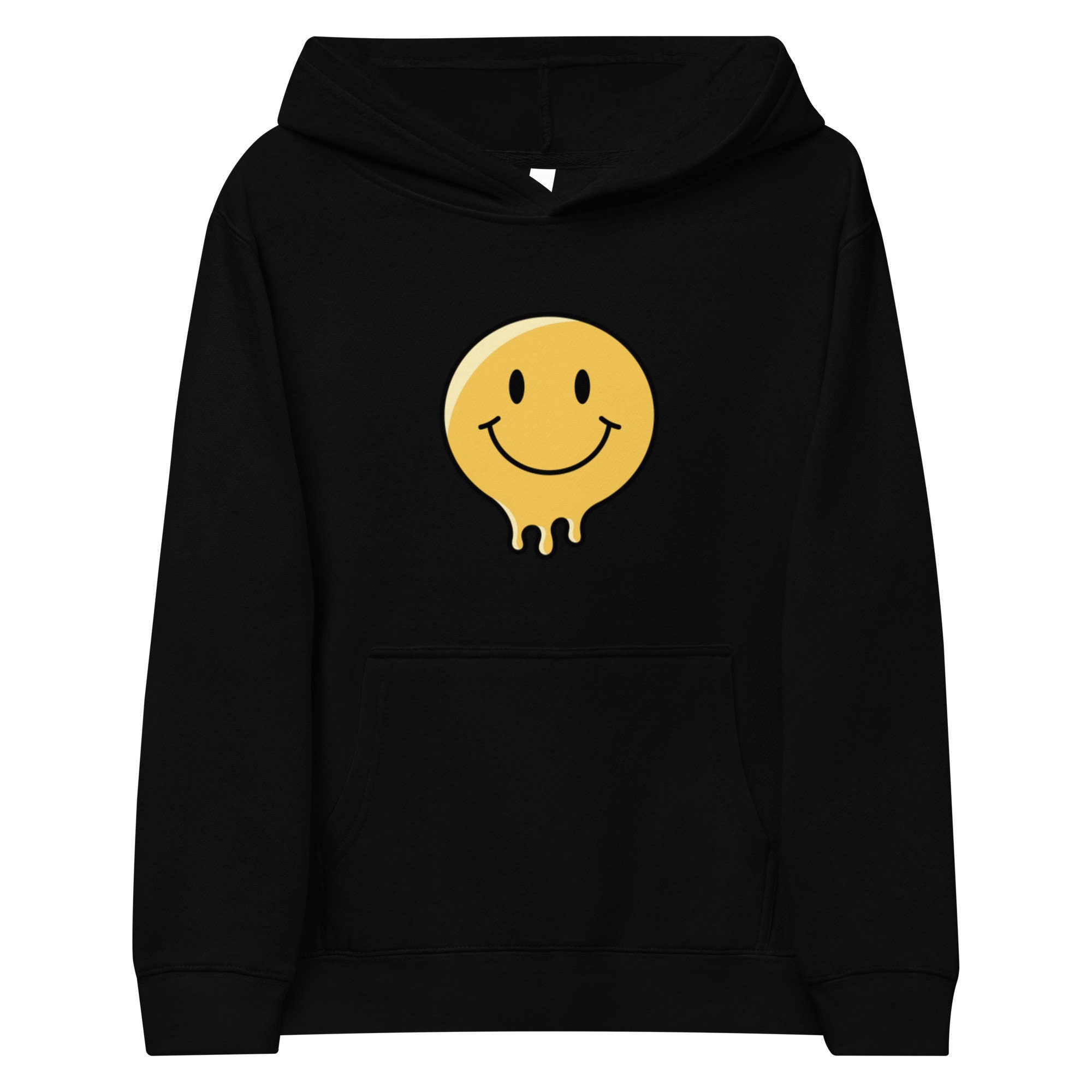 Kids Fleece Hoodie Smile Emoji - Etsy