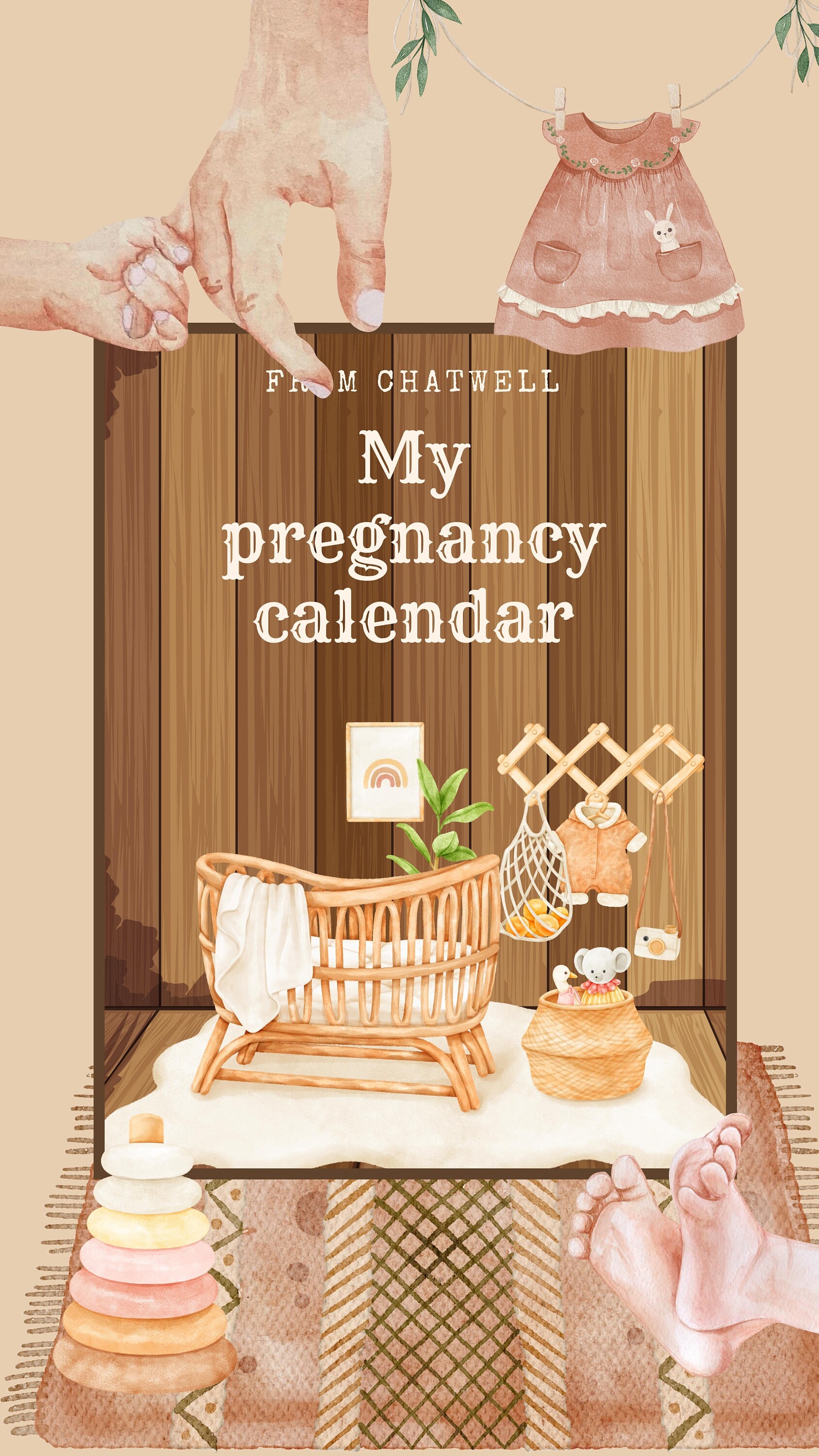 My Pregnancy Calendar-printable Produce - Etsy