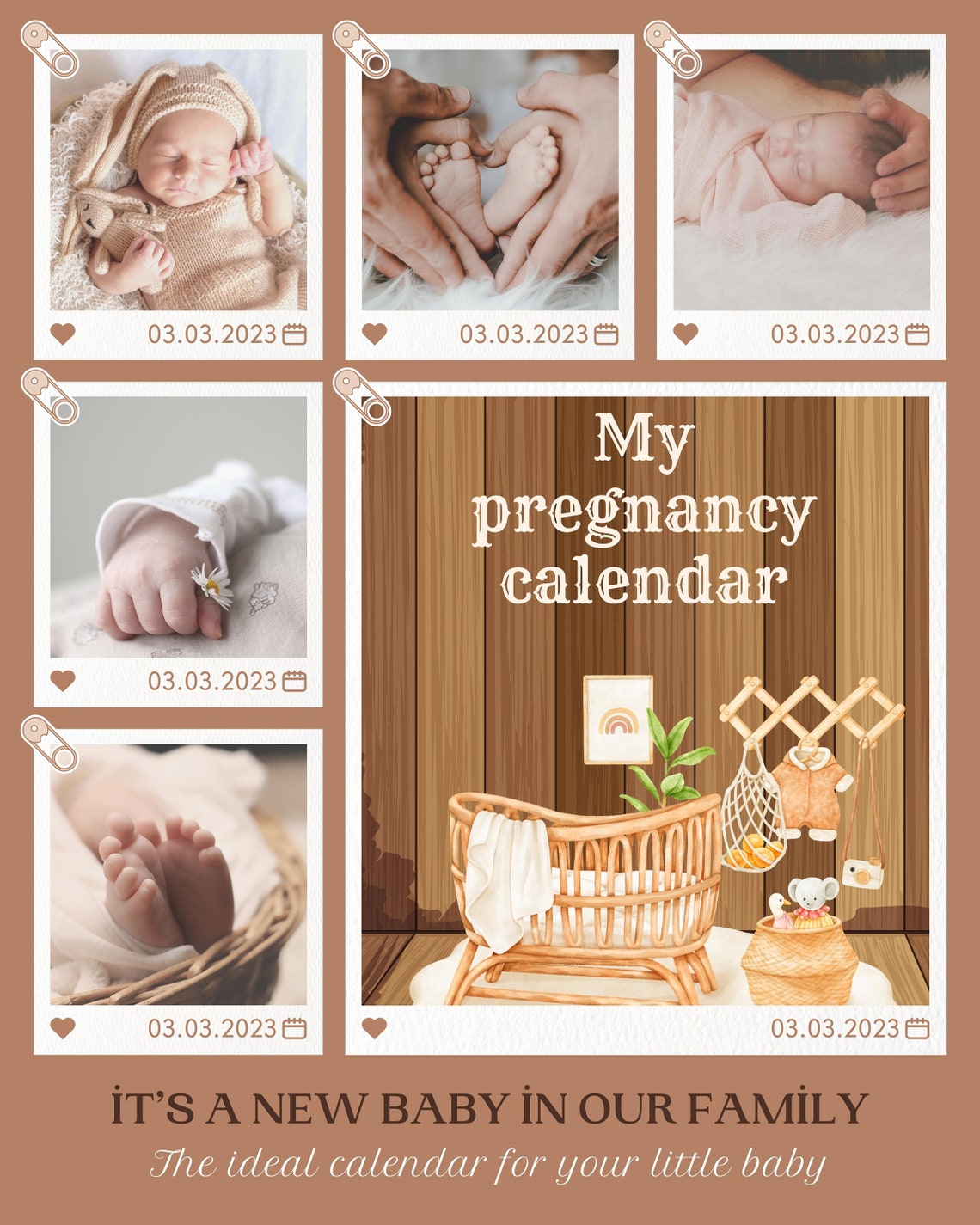 My Pregnancy Calendar-printable Produce - Etsy