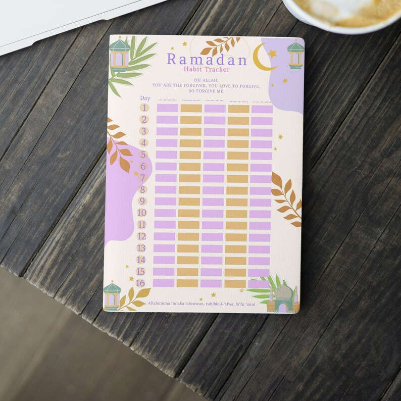 Printable Ramadan Habit Tracker, Islamic BOHO, Muslim Planner, Muslim ...