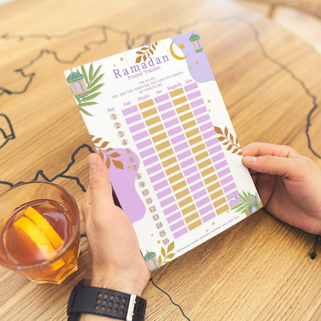 Printable Ramadan Habit Tracker, Islamic BOHO, Muslim Planner, Muslim ...