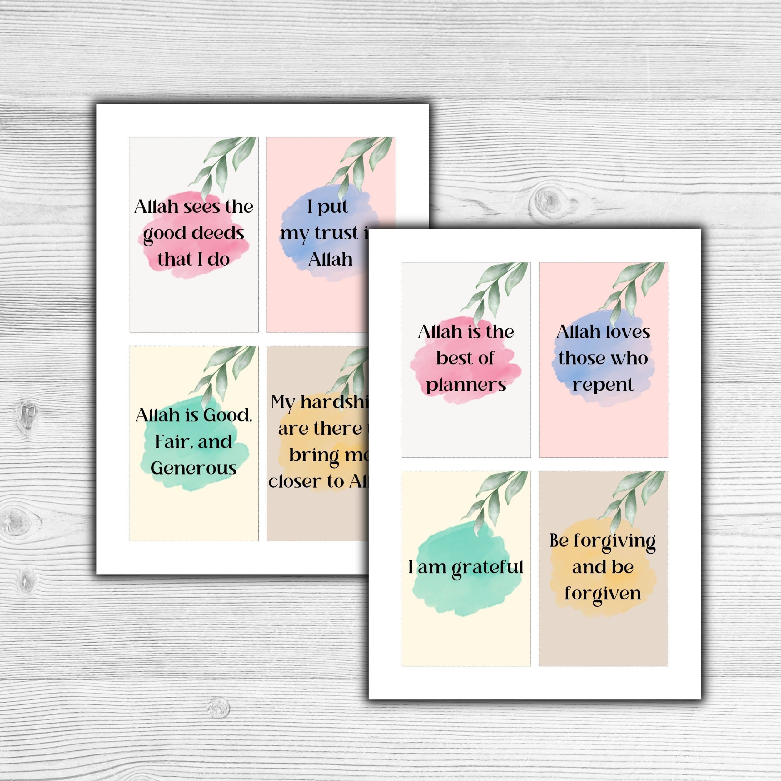 Muslim Positive Affirmation Cards Printable, Ramadan Reminder, Imaan ...