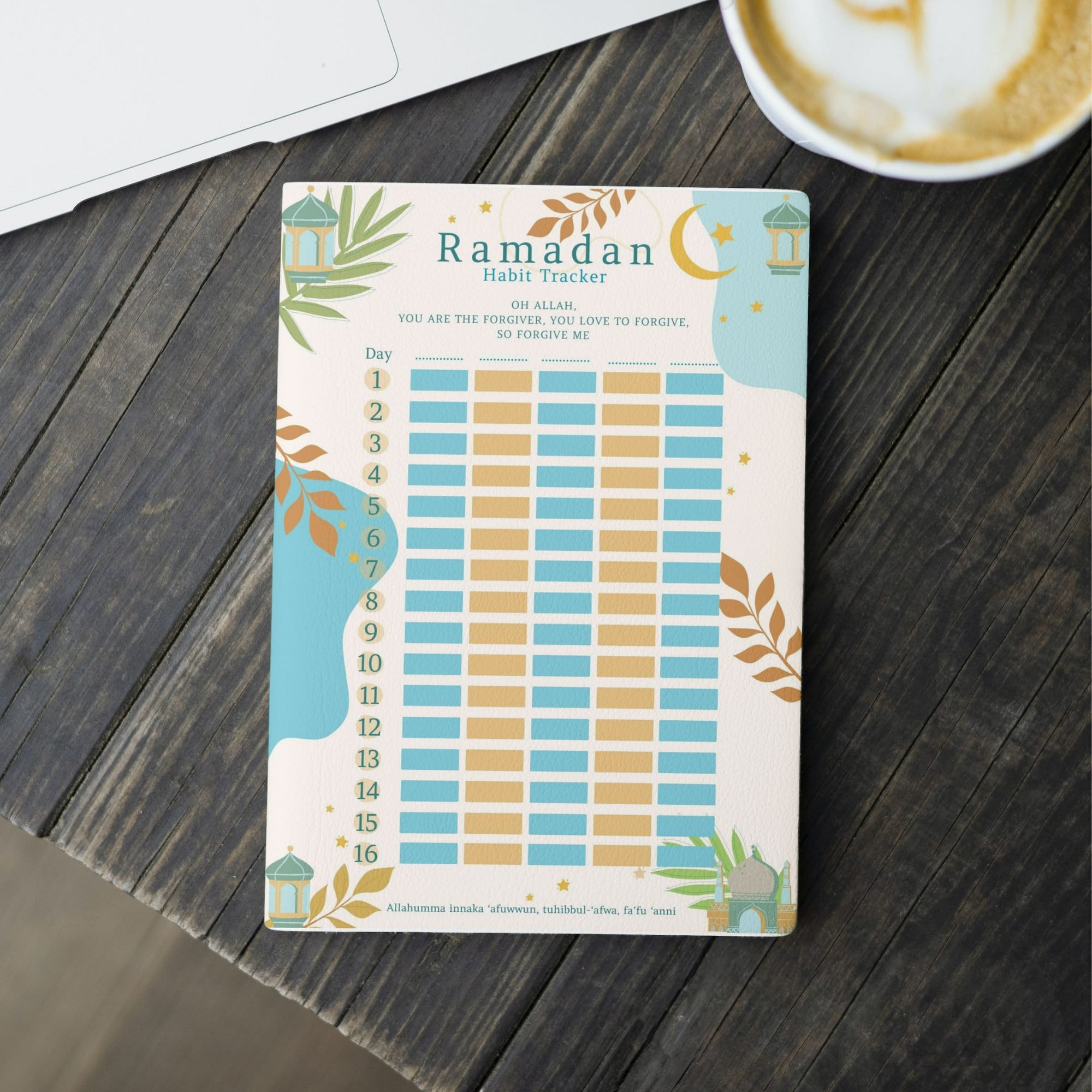 Printable Ramadan Habit Tracker, Islamic BOHO, Muslim Planner, Muslim ...