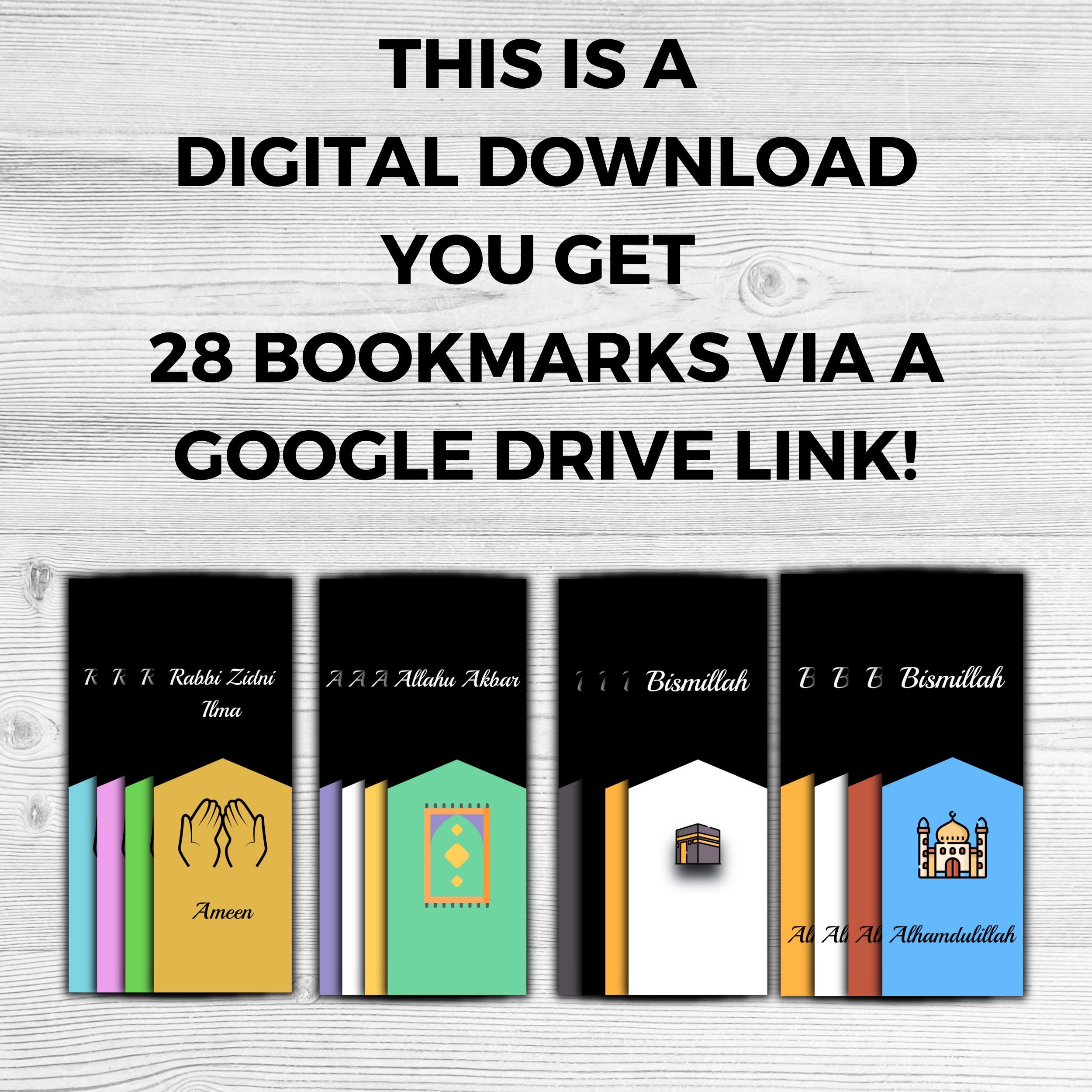 28 Islamic Quran Bookmark Printable, Iqra, Nikkah Favor, Muslim ...