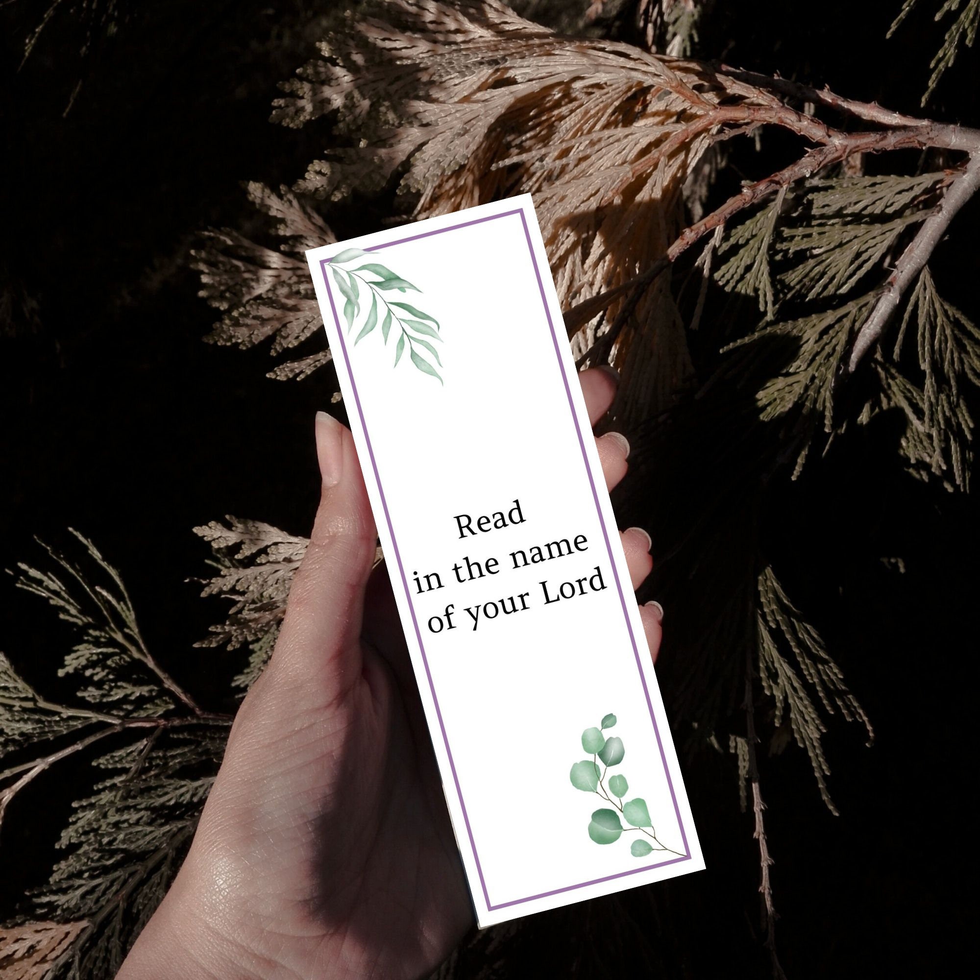 Islamic Quran Bookmark Printable, Iqra, Nikkah Favor, Muslim Bookmark ...