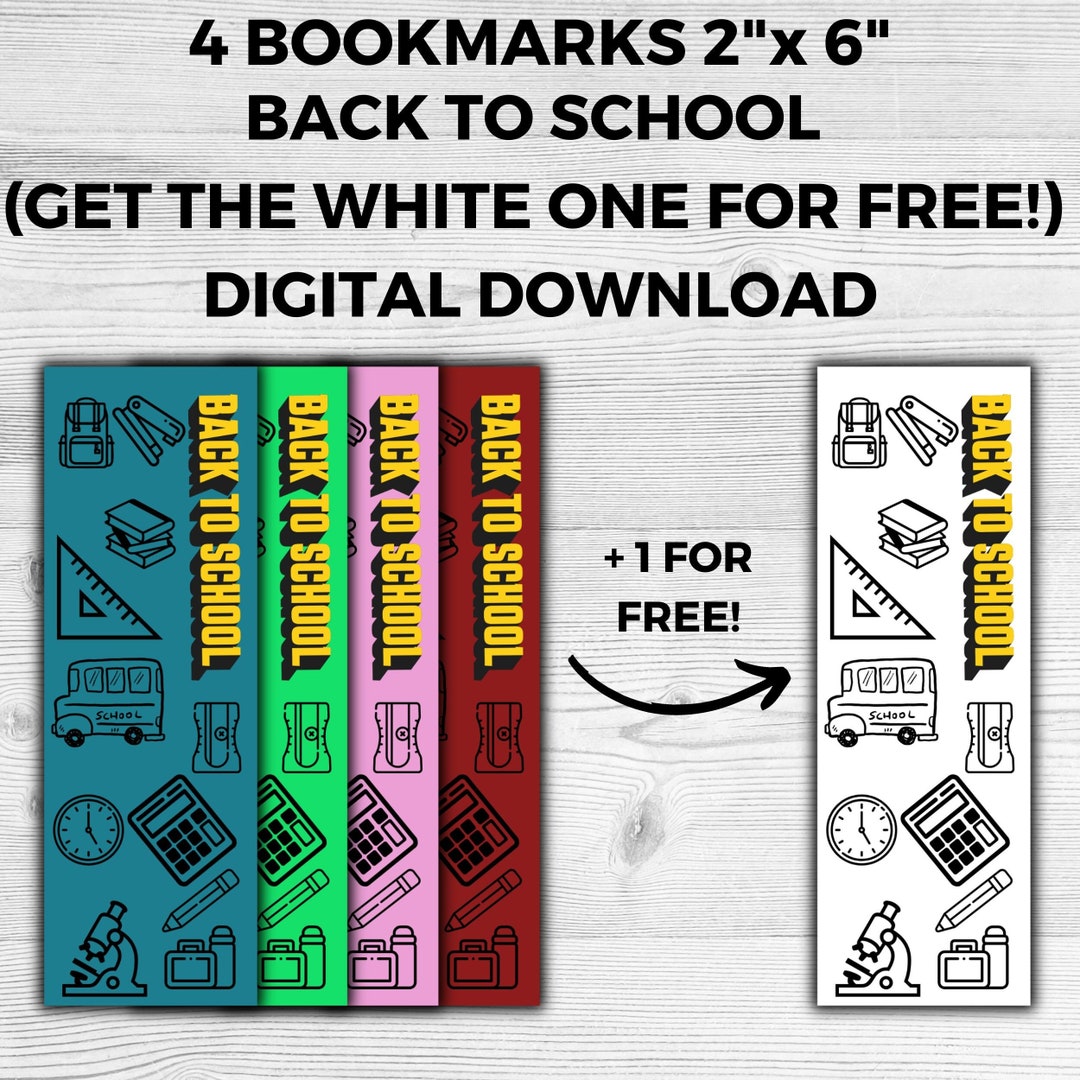 Back-to-school Gift Bookmark Printable, Kids Bookmarks, Boekenlegger ...