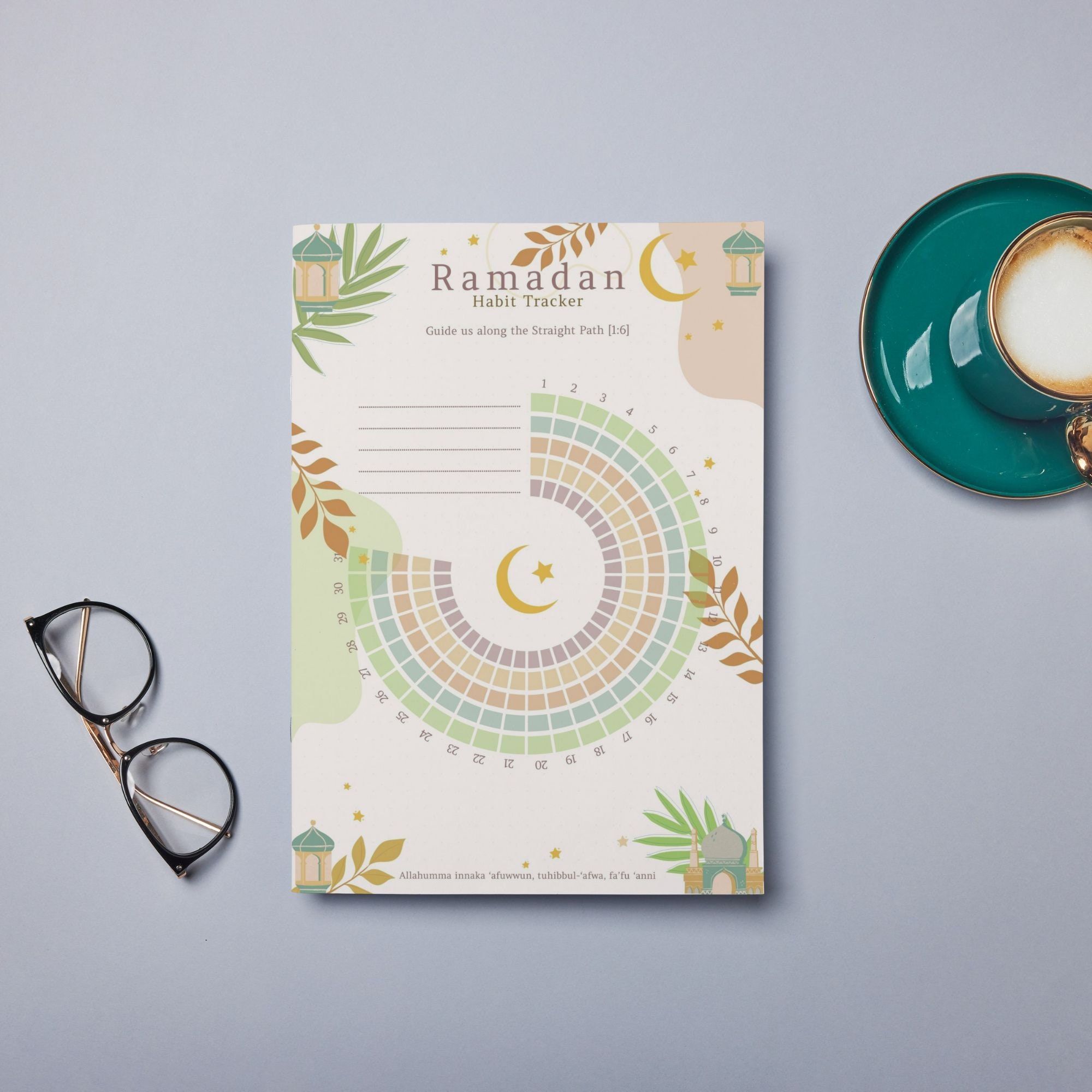 Printable Ramadan Habit Tracker, Islamic BOHO, Muslim Planner, Muslim ...