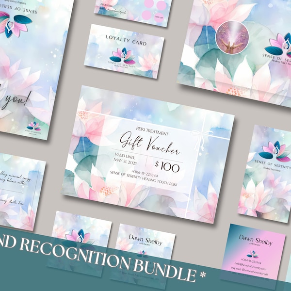 Lotus Business Card Template - Etsy