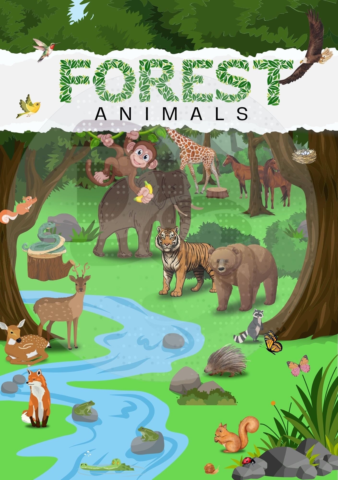 Forest Animals Printable Busybook for Children Workbook for ADHD ...