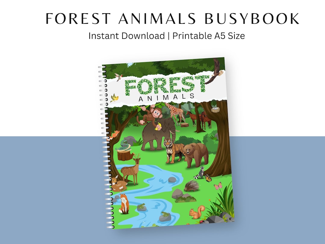 Forest Animals Printable Busybook for Children Workbook for ADHD ...
