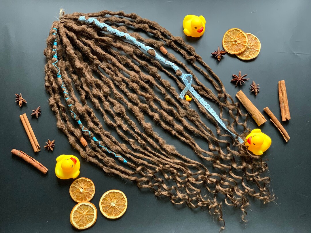 Textured Crochet Boho Dreadlocks, Brown Double Ended Synthetic Crochet ...