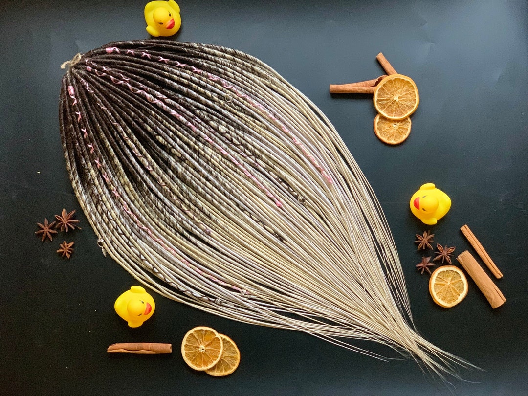 Double Ended Rolled Ombre Dreadlocks, Classic Smooth Thin Dreads for ...