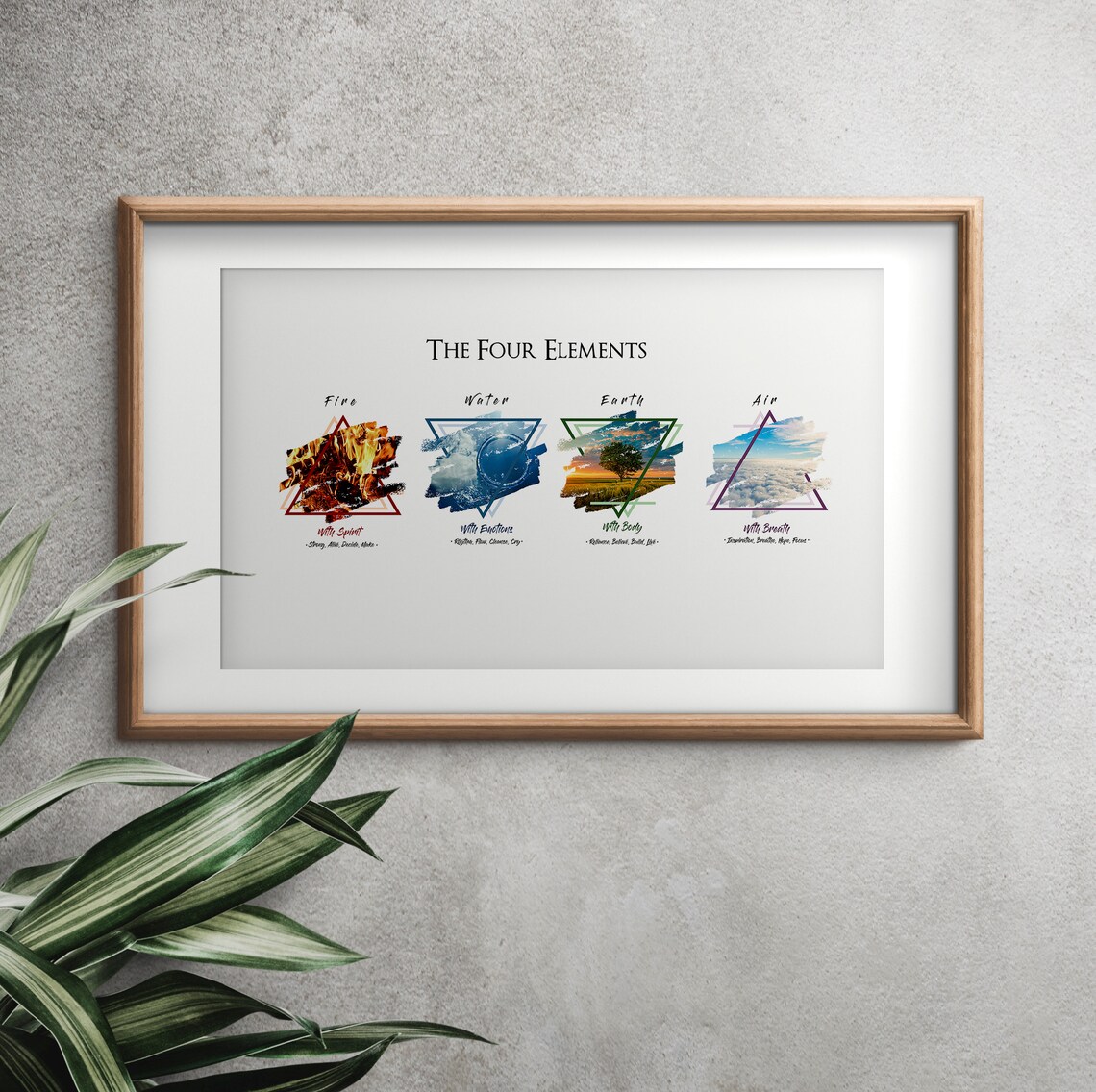 Four Elements Wall Art, Digital Download and Printable Poster, Vertical ...