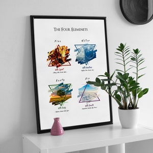 Four Elements Wall Art, Digital Download and Printable Poster, Vertical ...