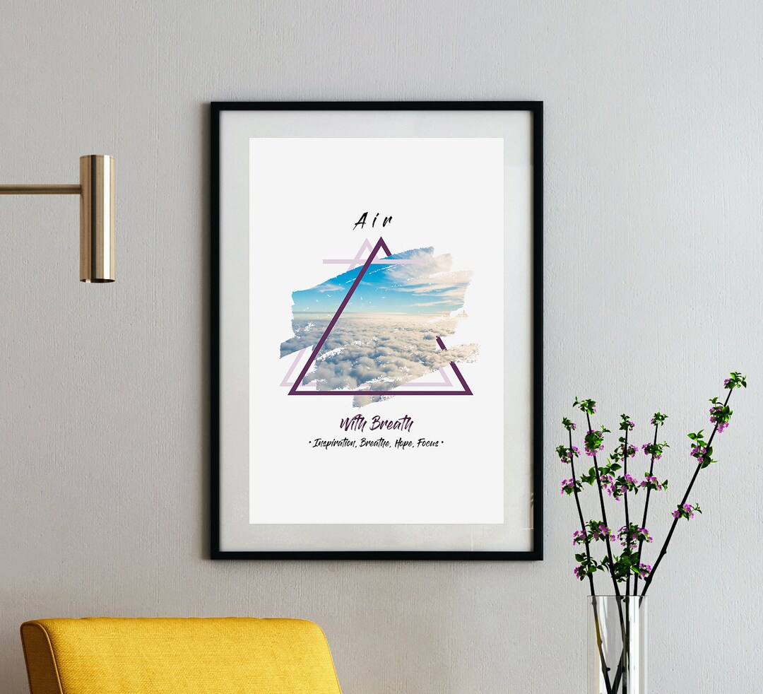Air Element Printable Wall Art, Elements Symbol, Four Elements Art ...