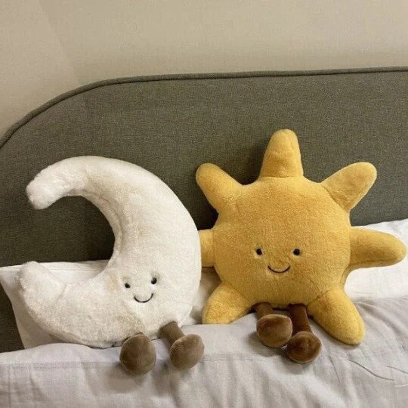 Cute Sun and Moon Plush Soft & Adorable Gift Colorful Home - Etsy