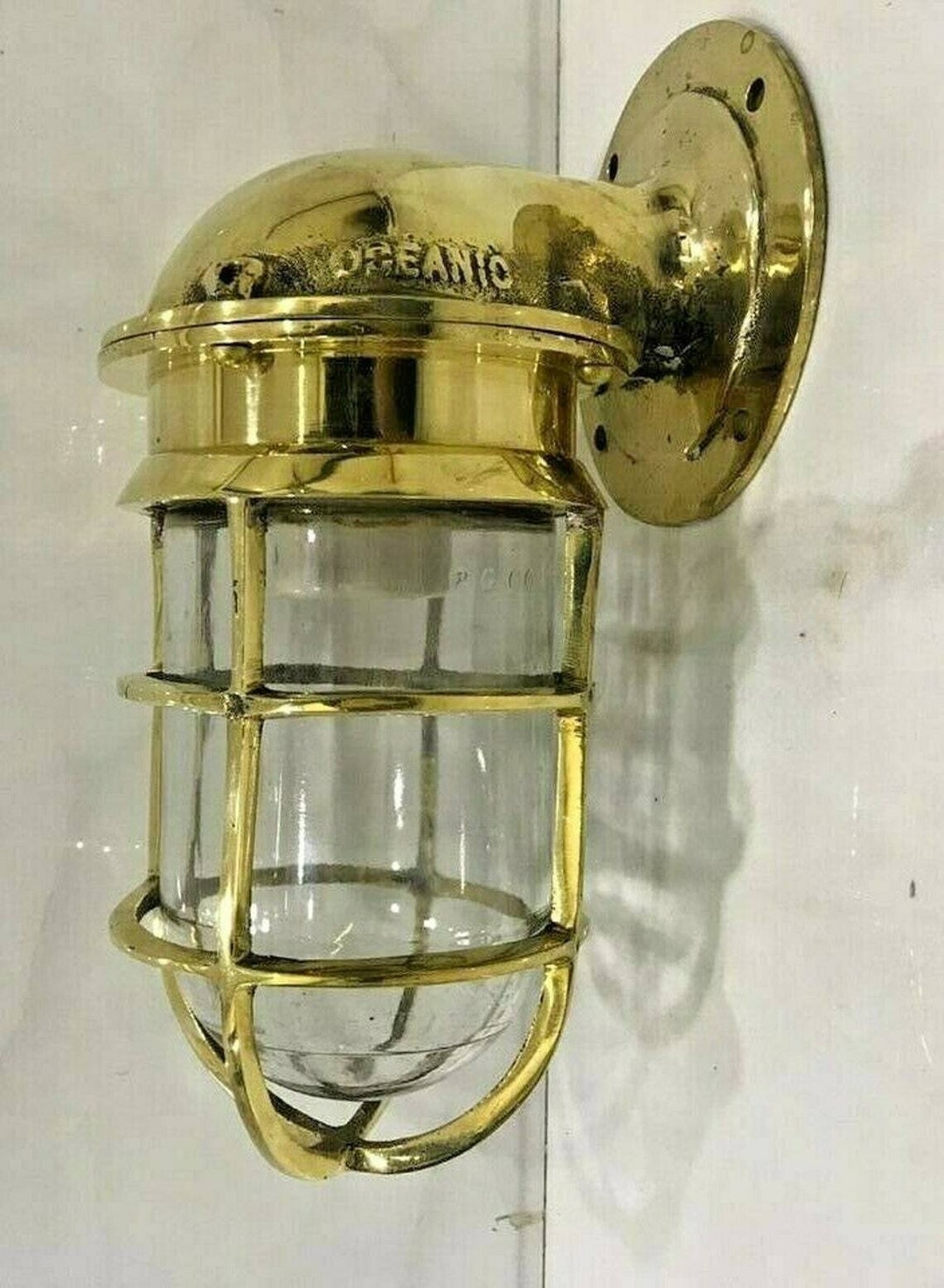 Oceanic Ship Marine Solid Brass Bulkhead Wall Sconce Light - Etsy