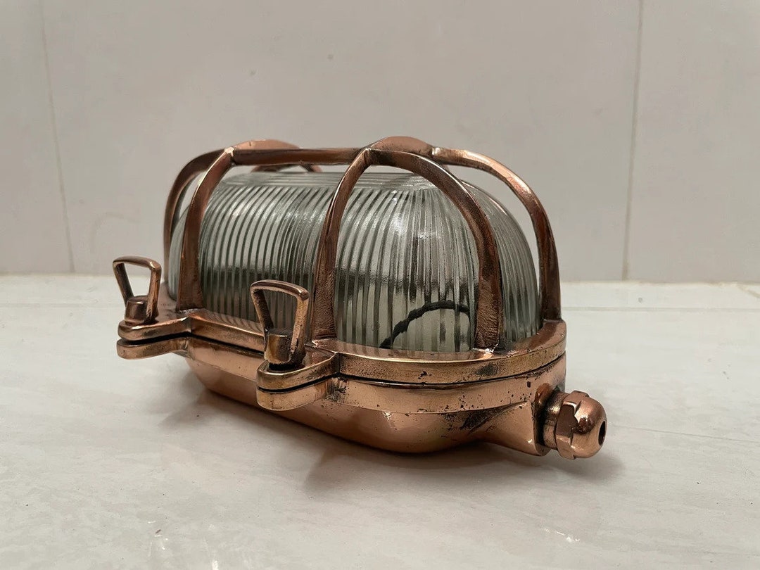 Antique Marine Ceiling Design Wall Mounted Copper Oval Bulkhead Light ...
