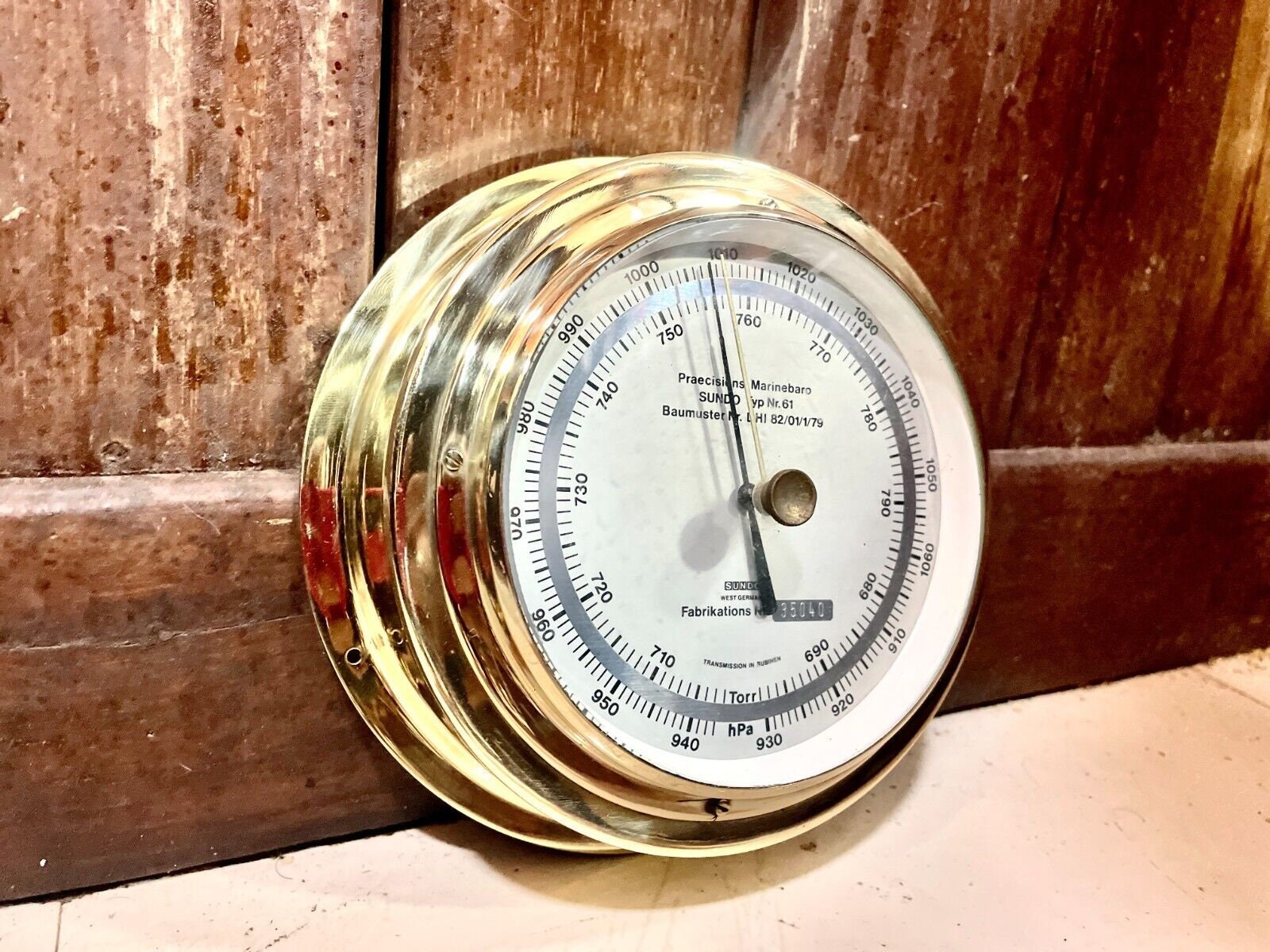 Original West German Nautical Barometer Collectible Marinebaro Sundo ...