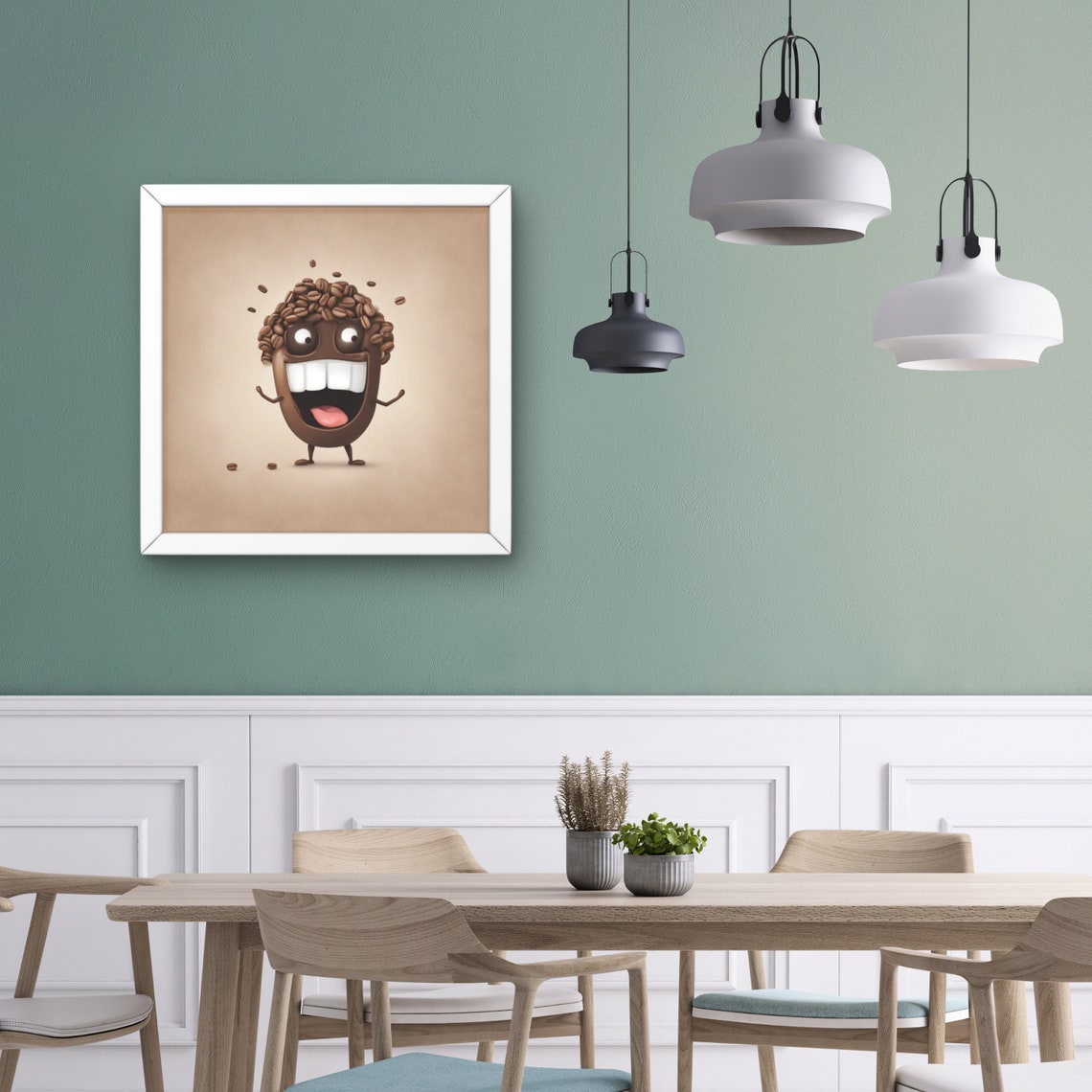 Funny Coffee Bean Poster Cafe Bar Wall Art Gift for Coffee - Etsy