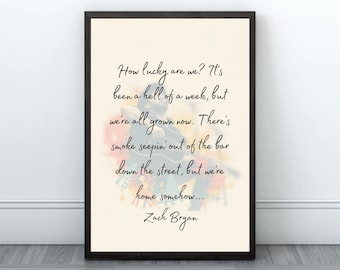 Zach Bryan how Lucky Are We Digital Poster - Etsy