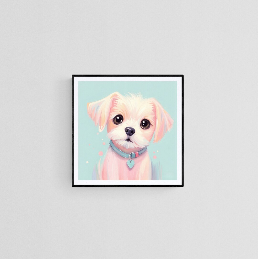 Adorable Puppy Poster Furry Friends Wall Art Pet - Etsy