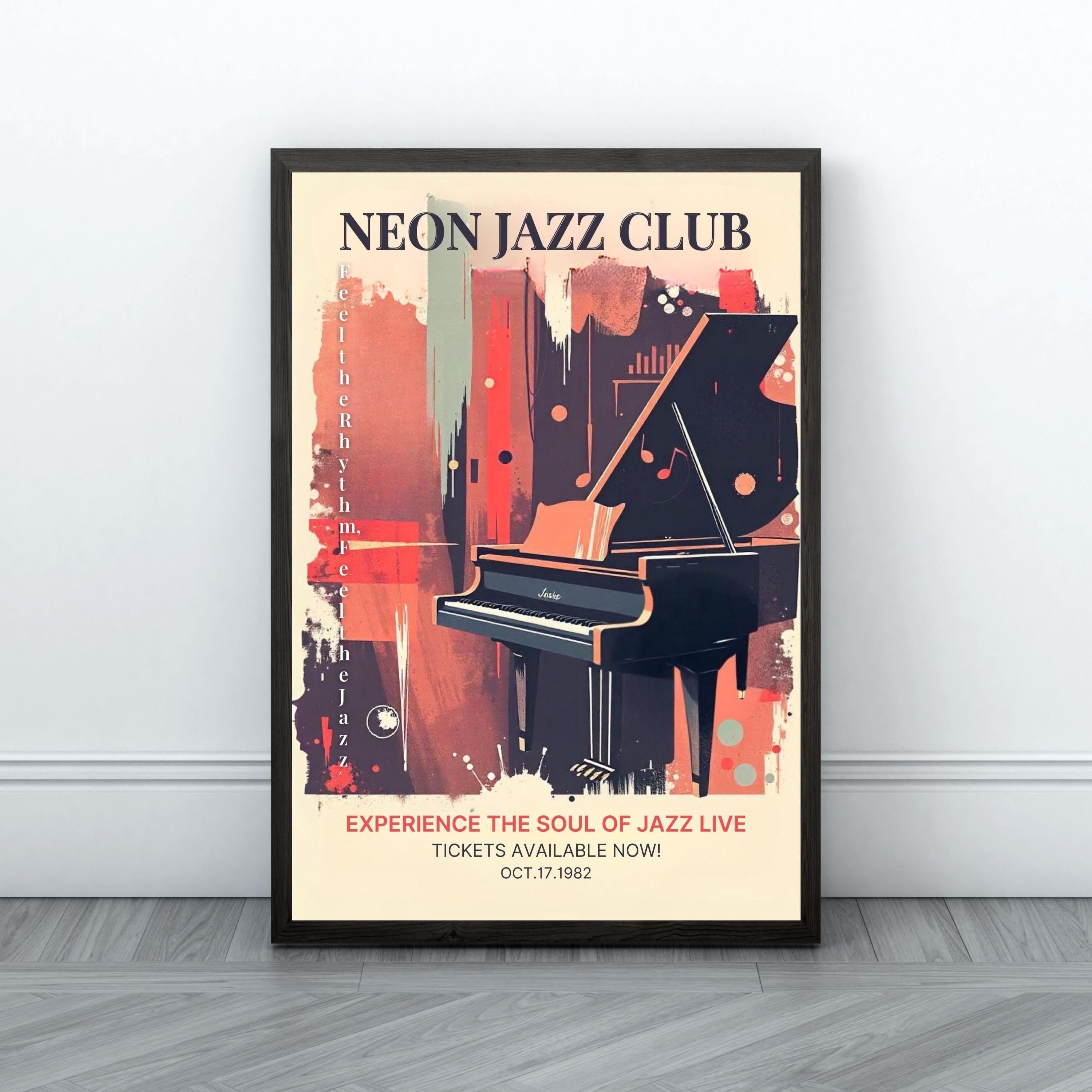 Vintage Jazz Club Piano Artwork Wall Art Digital Music Print Poster ...