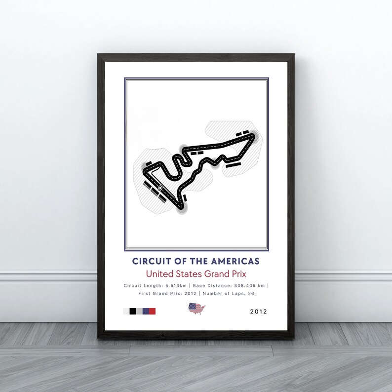 Formula 1 Set of 5 Race Track F1 Poster Bundle Includes 5 Most Famous ...