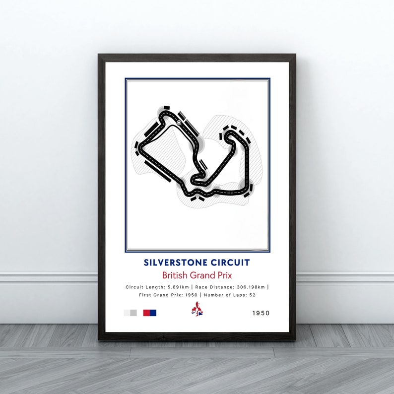 Formula 1 Set of 5 Race Track F1 Poster Bundle Includes 5 Most Famous ...