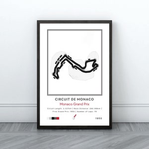 Formula 1 Set of 5 Race Track F1 Poster Bundle Includes 5 Most Famous ...