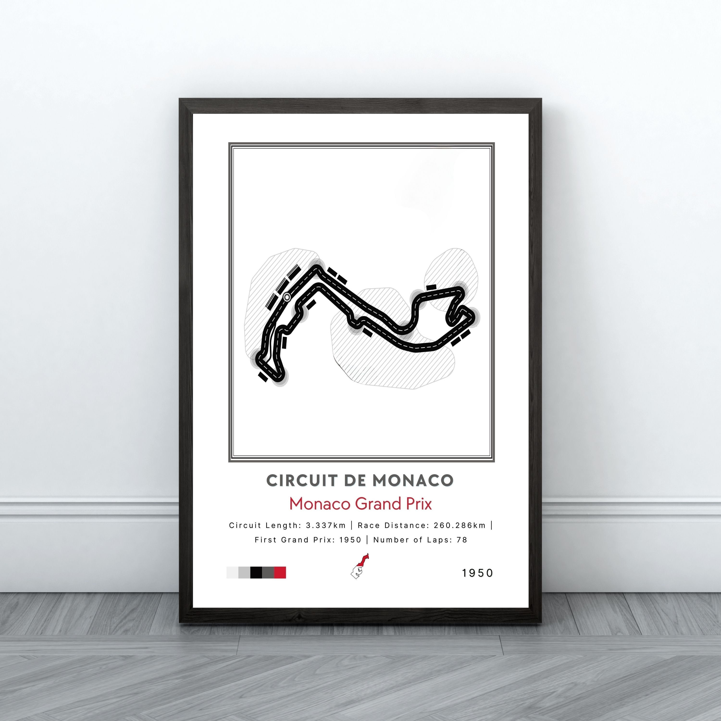 Formula 1 Set of 5 Race Track F1 Poster Bundle Includes 5 Most Famous ...