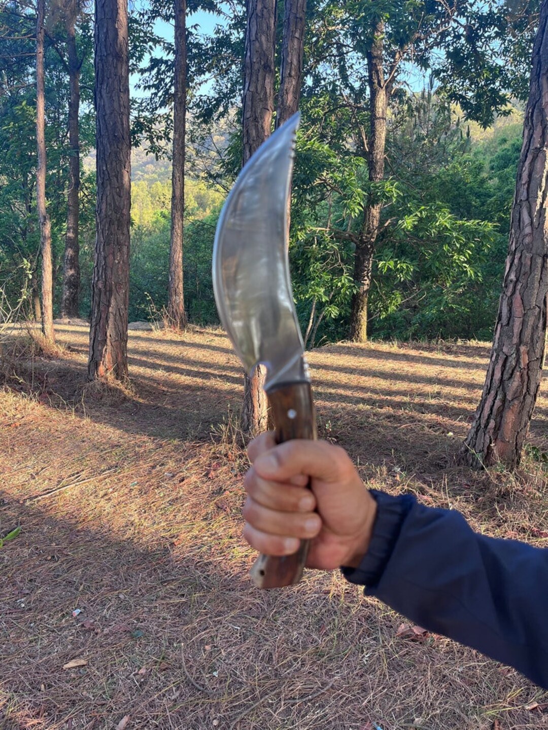 7.5 Horizontal Carrying Knife Handforged Fixed Blade Knives Camping ...