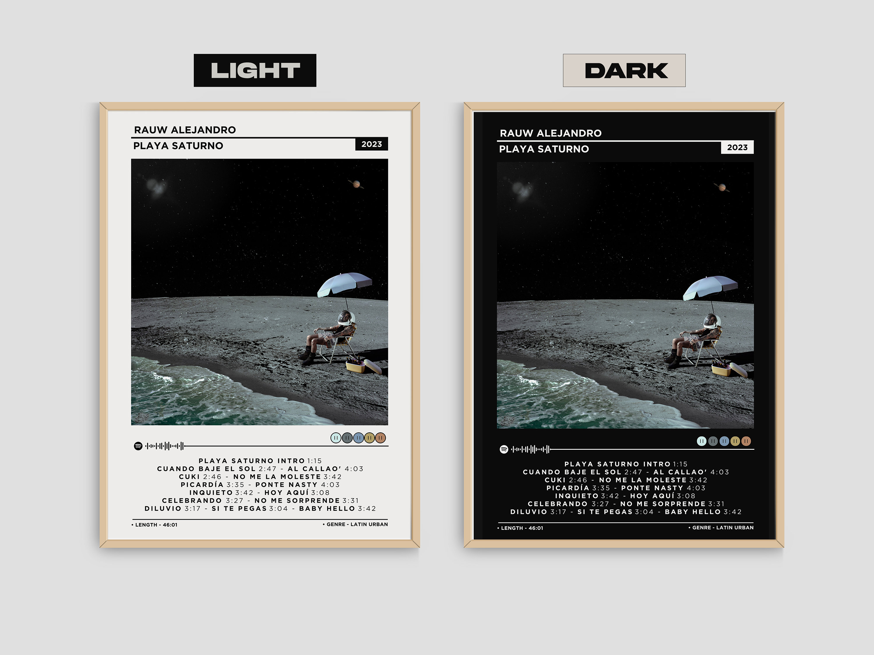 Rauw Alejandro Playa Saturno Album Poster / Album Cover - Etsy