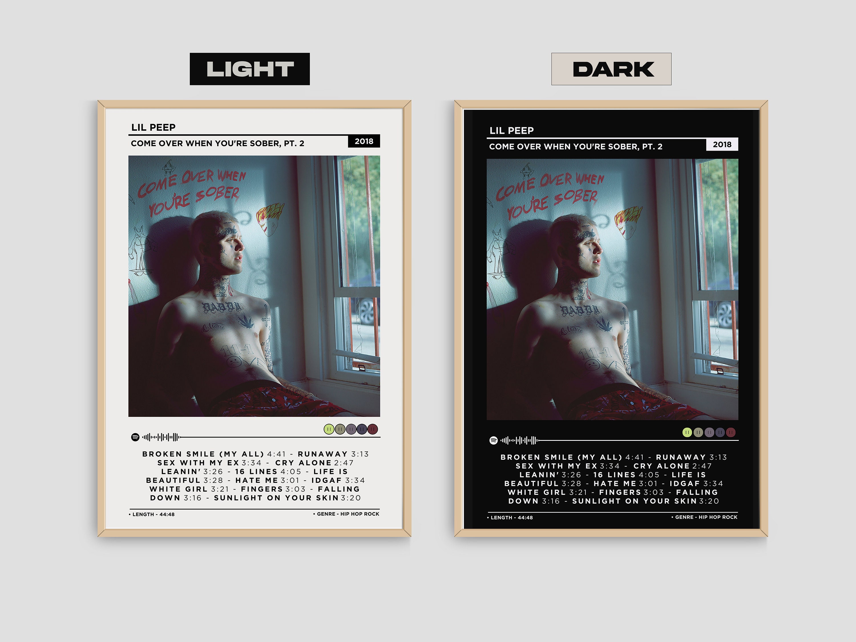 Lil Peep - Come Over When You're Sober Poster, Album Cover Poster sold ...