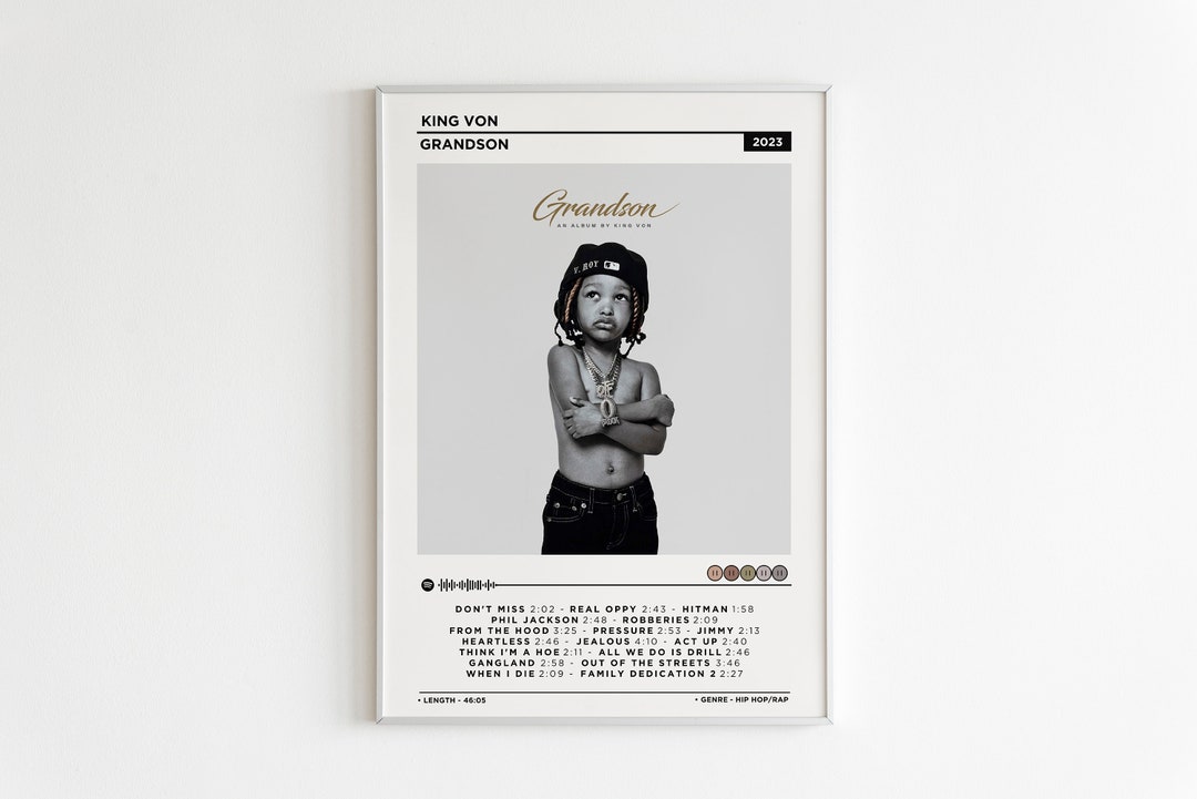 King Von Grandson Album Poster Music T Music Wall Etsy