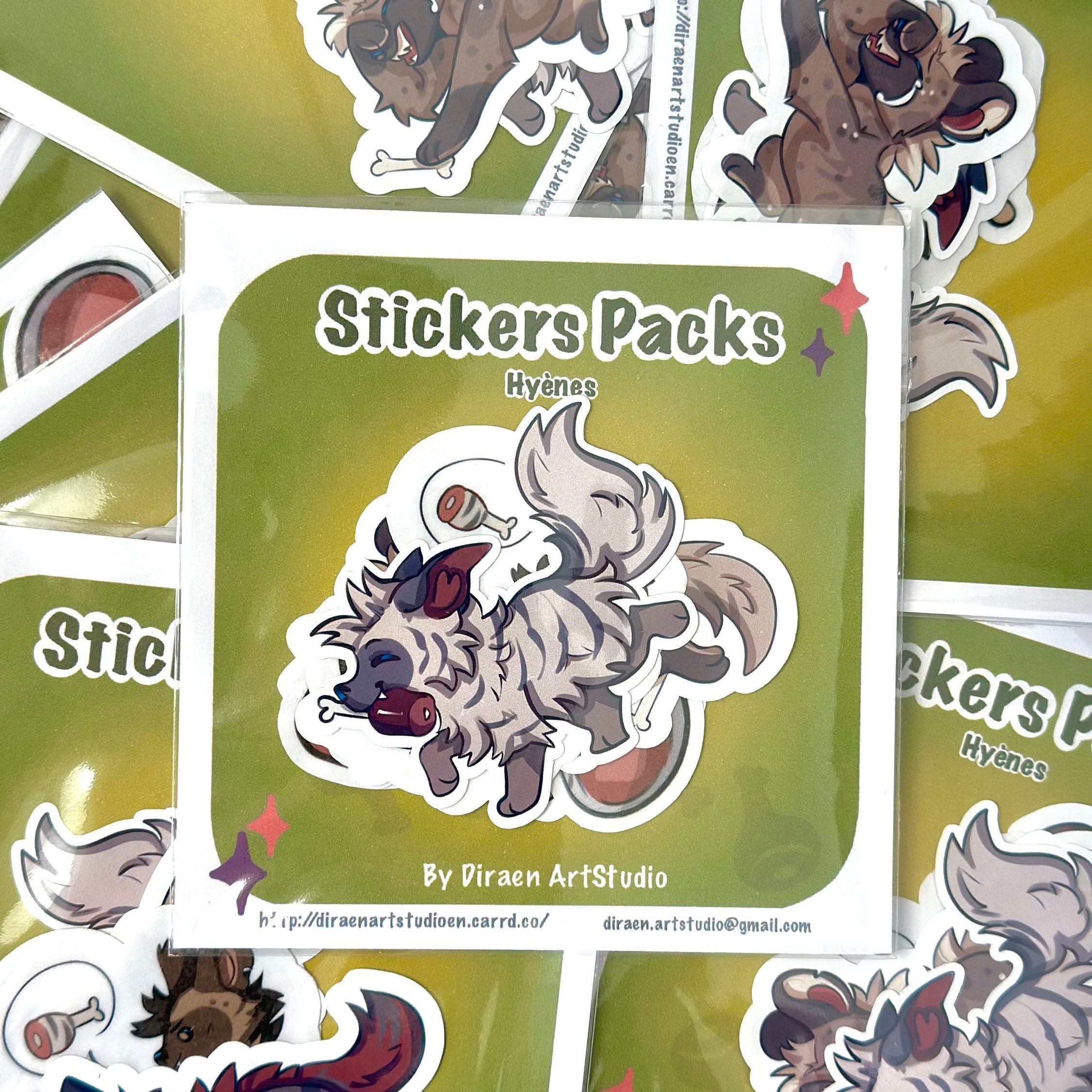 Pack Stickers Hyenas - Etsy