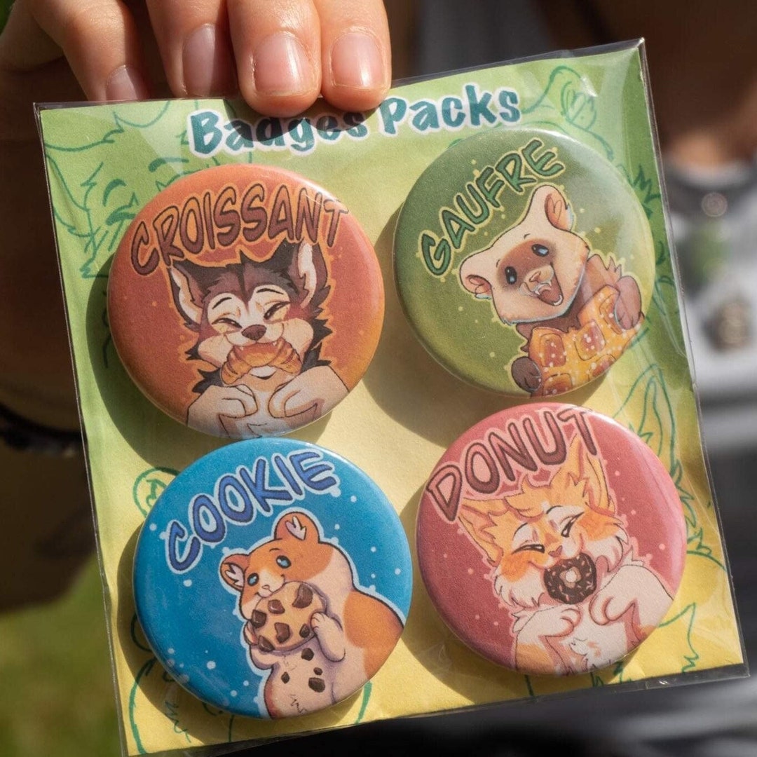Badge Pack - Food and Animals - Etsy