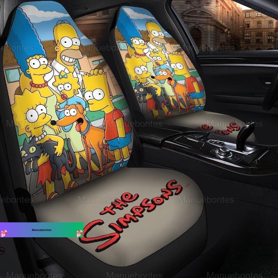Simpsons Family Car Seat Cover, Simpsons Tv Show Car Seat Protector ...