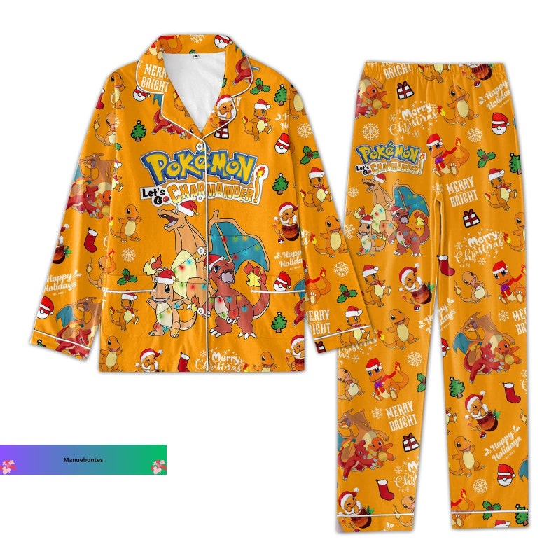 Charmander Pajamas, Charmander Thick Pajamas, Charmander Pajamas Set ...