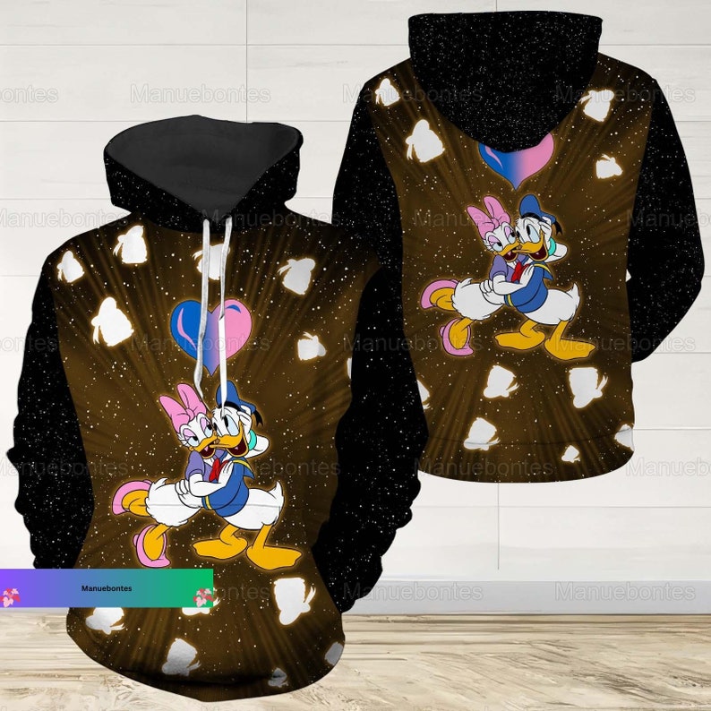 Disney Donald Duck and Daisy Duck Couple Hoodies, Valentines Day ...