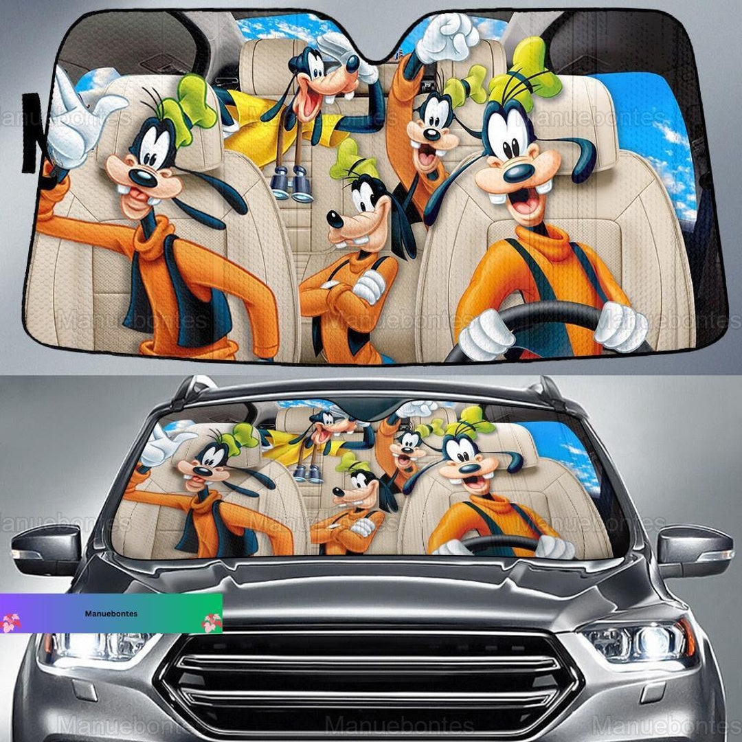 Goofy Car Sun Shade, Disney Goofy Auto Sunshade, Disney Dog Car ...