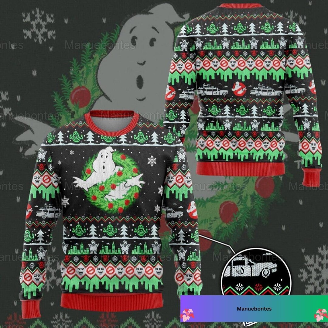 Ghostbusters Ugly Sweater, Ghostbusters Xmas Sweater, Ghost Ugly ...