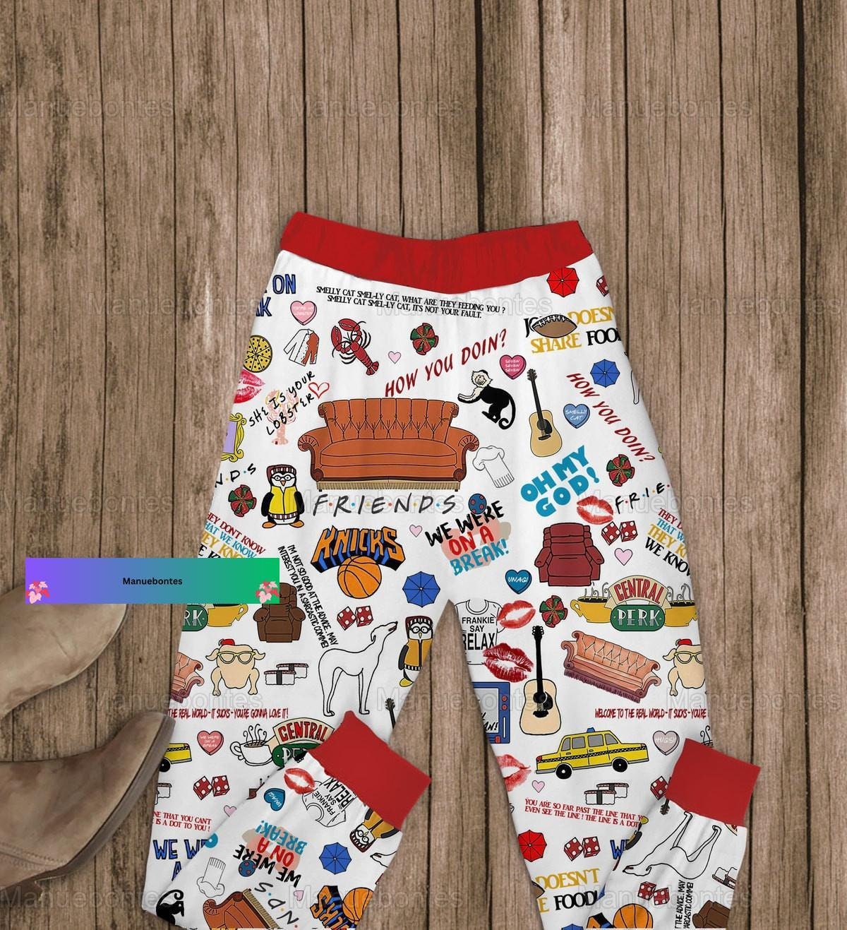 Friends Tv Show Pajamas Set, Lobster Friends Pajamas, Friends Smelly ...