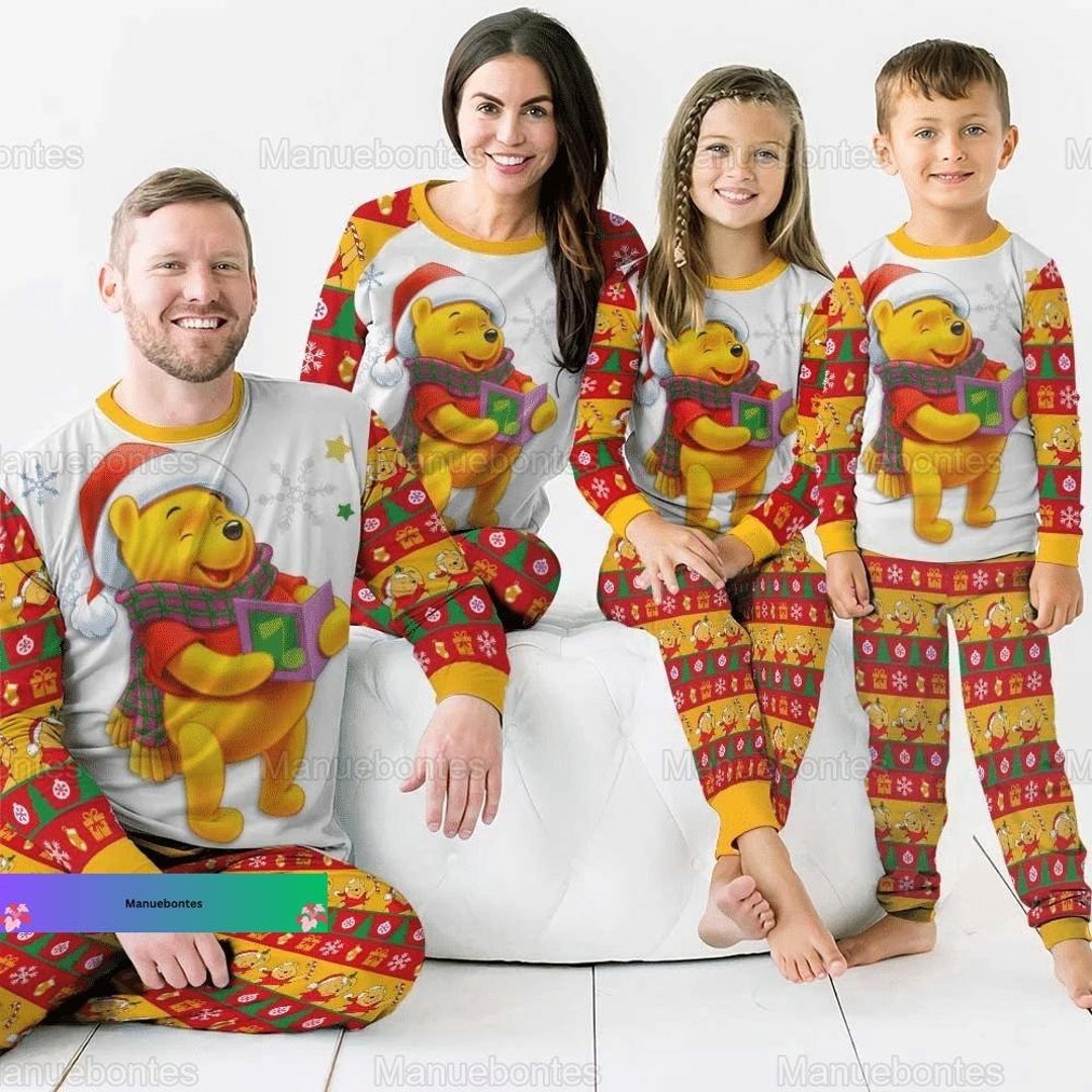 Pooh Bear Pajamas Family Set, Winnie the Pooh Matching Pajamas Set ...