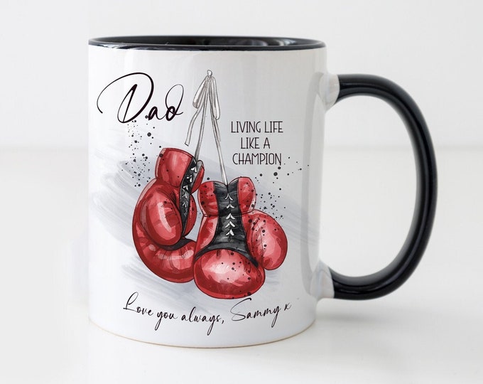 Personalised Mug, Boxing Gifts, Gift for Him, Boxing Gloves Mug - Etsy UK